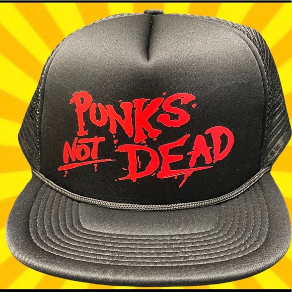 Accessories | The Exploited Punks Not Dead Trucker Snapback Hat | Poshmark